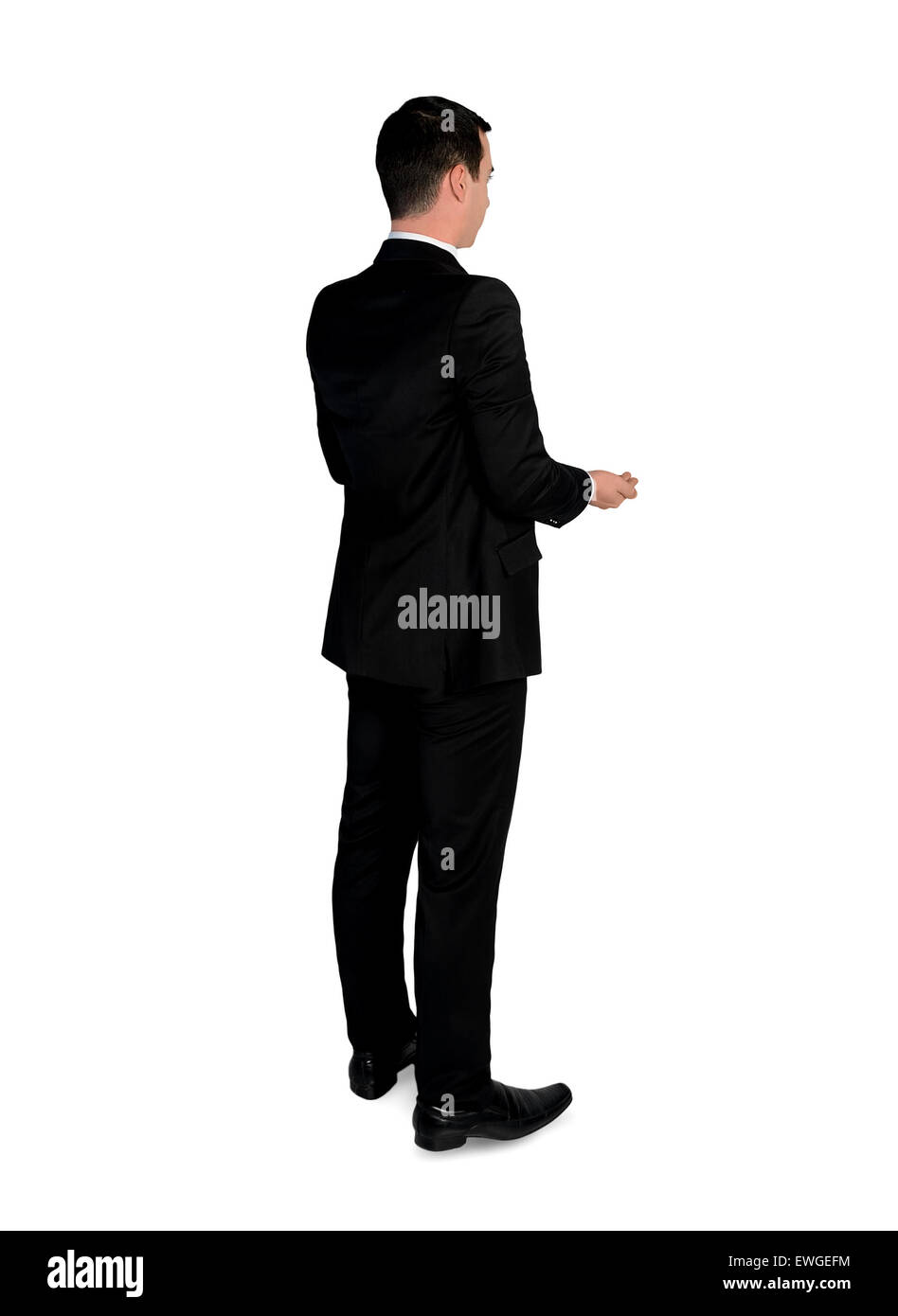 Isolated business man carry something Stock Photo - Alamy