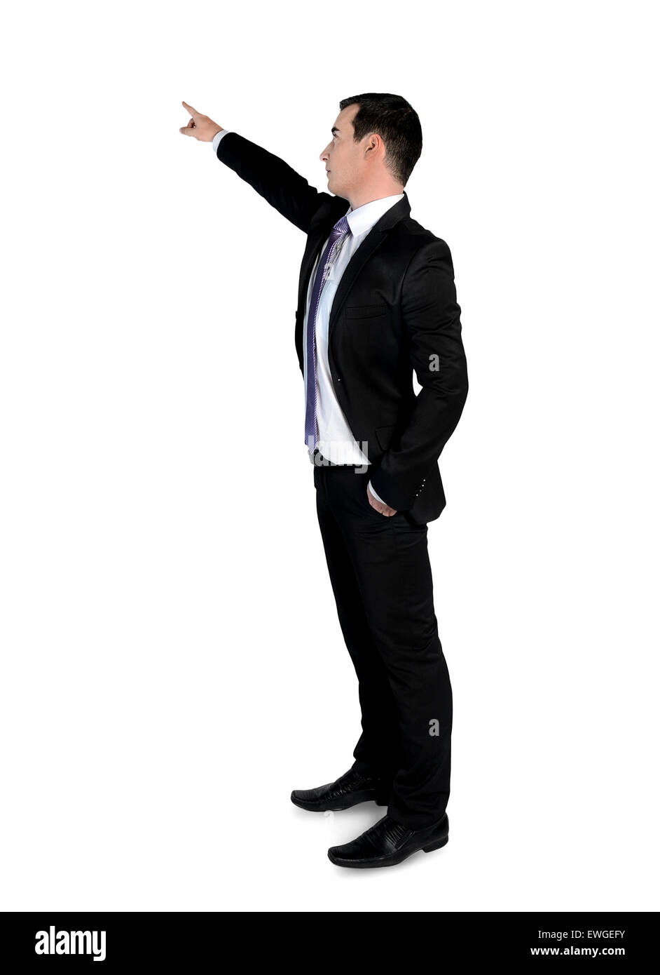 Business man pointing something hi-res stock photography and images - Alamy