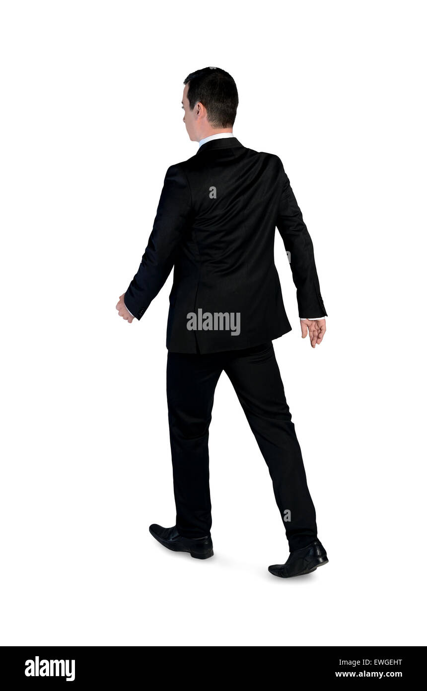 Isolated business man walk away Stock Photo - Alamy