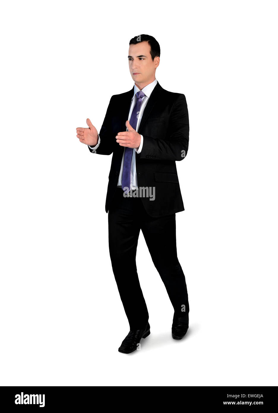 Isolated business man carry something Stock Photo - Alamy