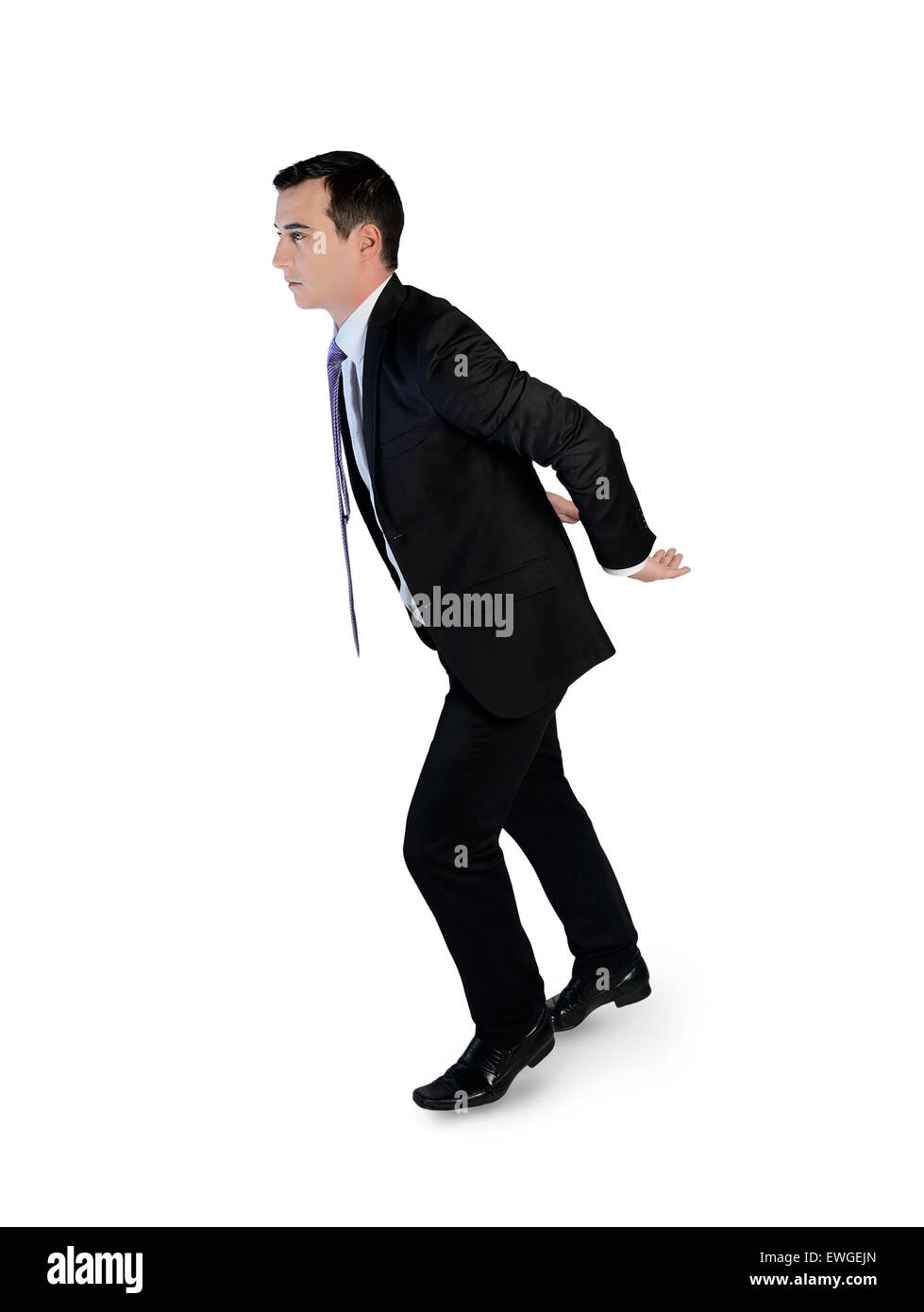 Isolated business man carry something Stock Photo - Alamy