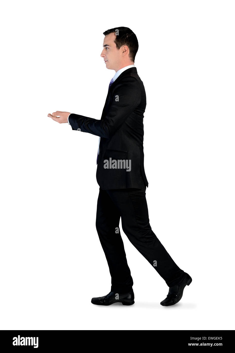 Isolated business man carry something Stock Photo - Alamy