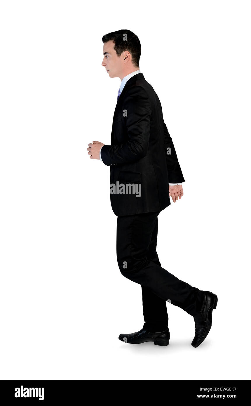 Man walking side view Cut Out Stock Images & Pictures - Alamy