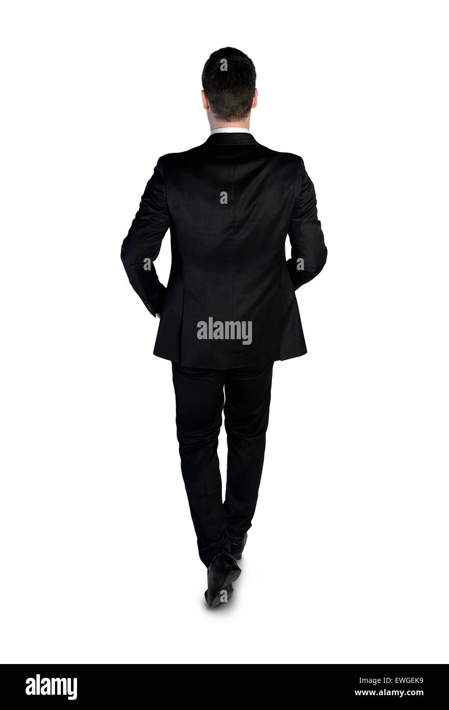 Isolated business man walking away Stock Photo - Alamy