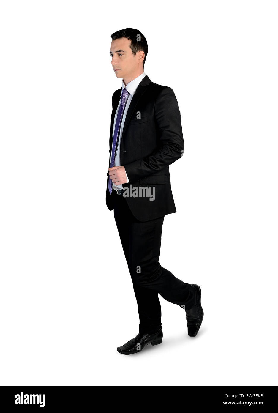 Isolated business man walk side Stock Photo - Alamy