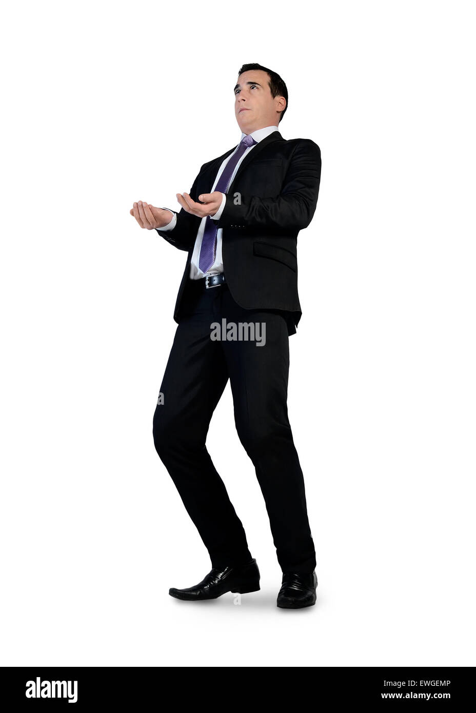 Isolated business man carry something Stock Photo - Alamy