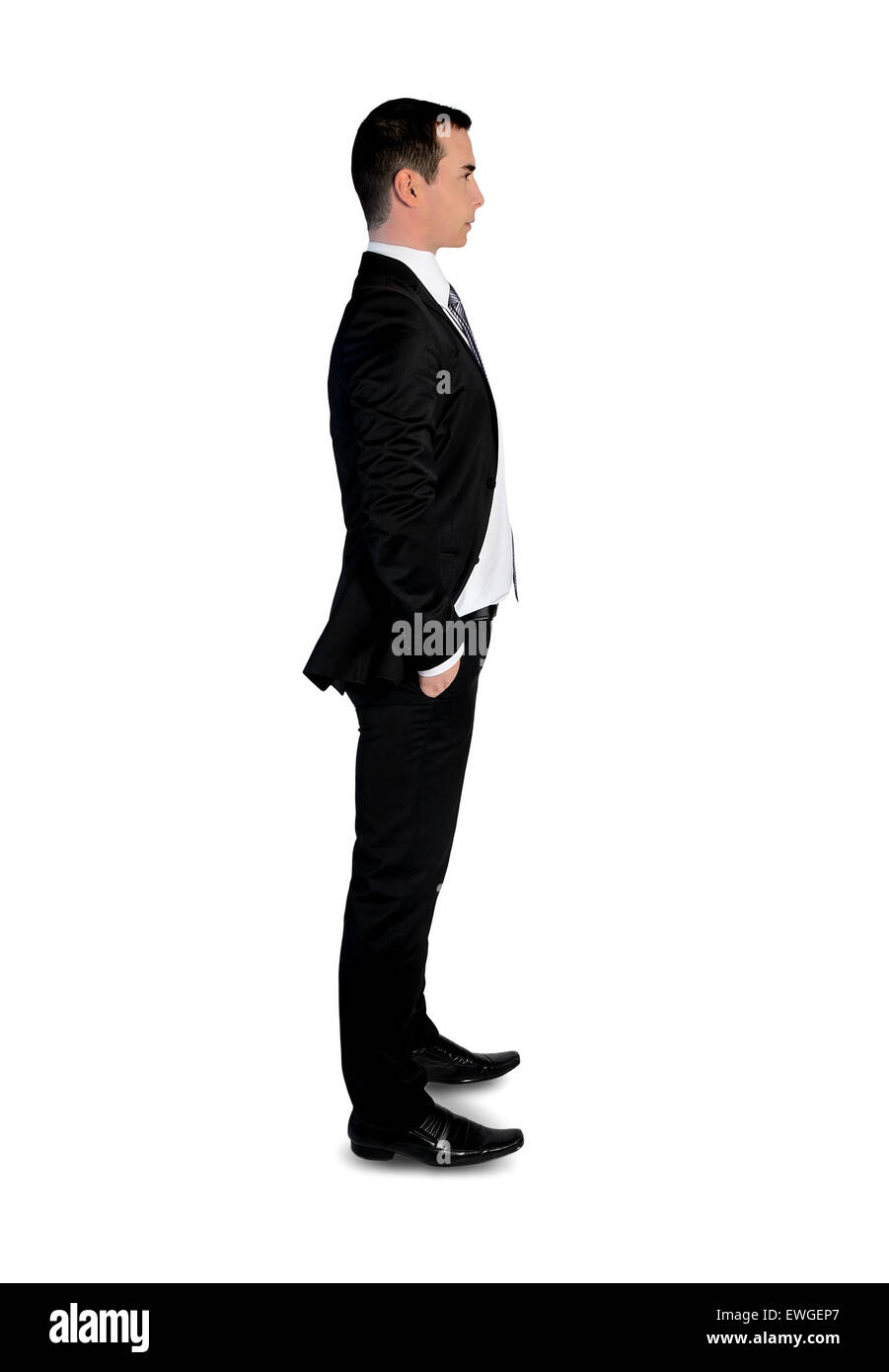 Isolated business man looking side Stock Photo - Alamy