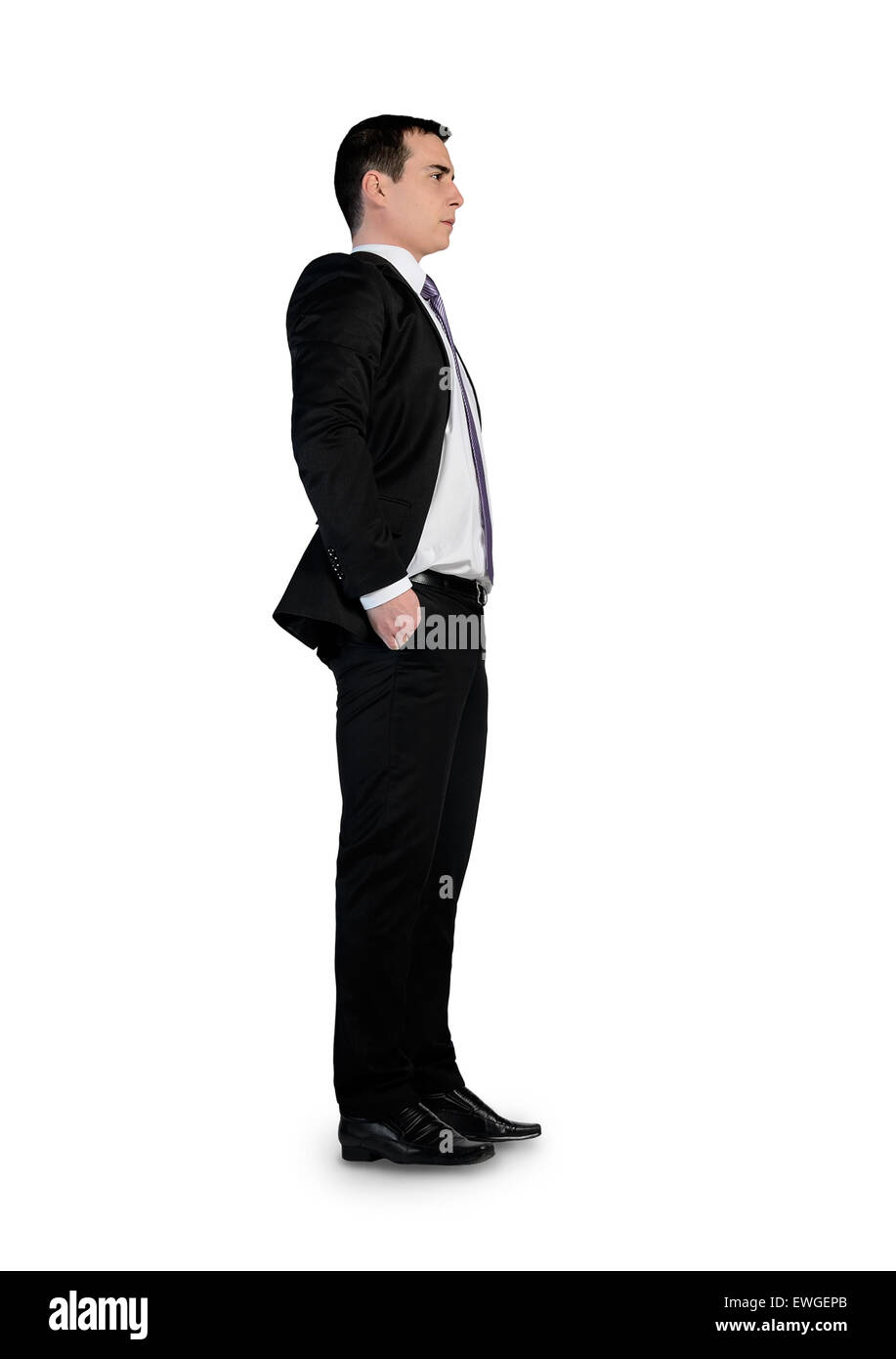 Isolated business man looking side Stock Photo - Alamy
