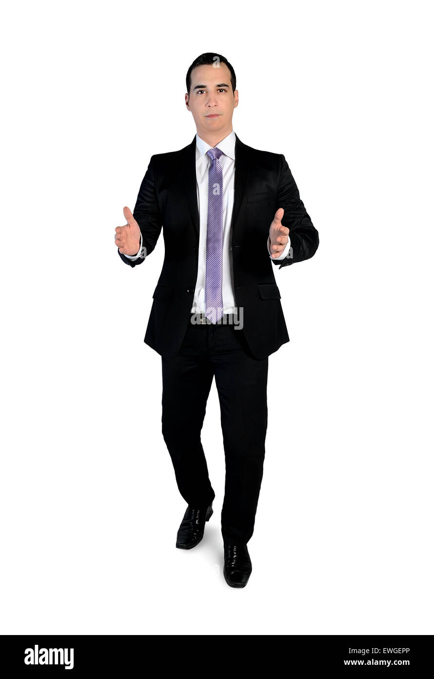 Isolated business man carry something Stock Photo - Alamy