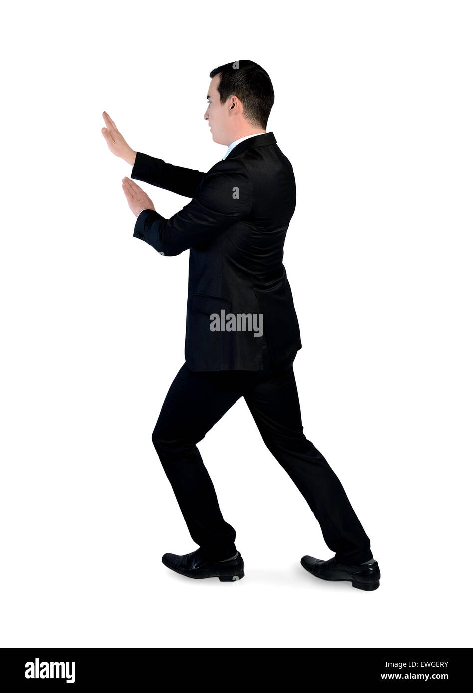 Man struggle push force hi-res stock photography and images - Alamy