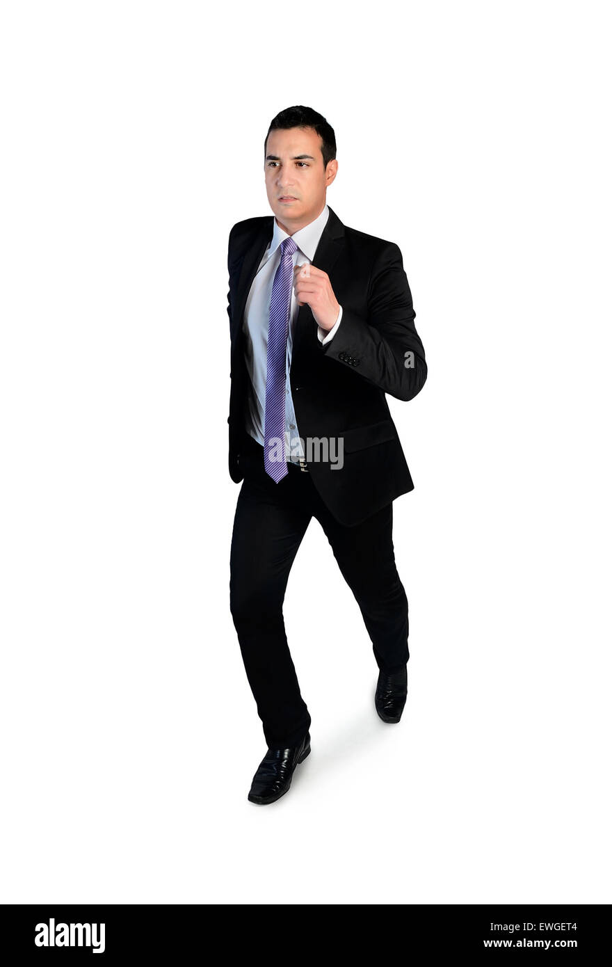 Isolated business man running away Stock Photo - Alamy