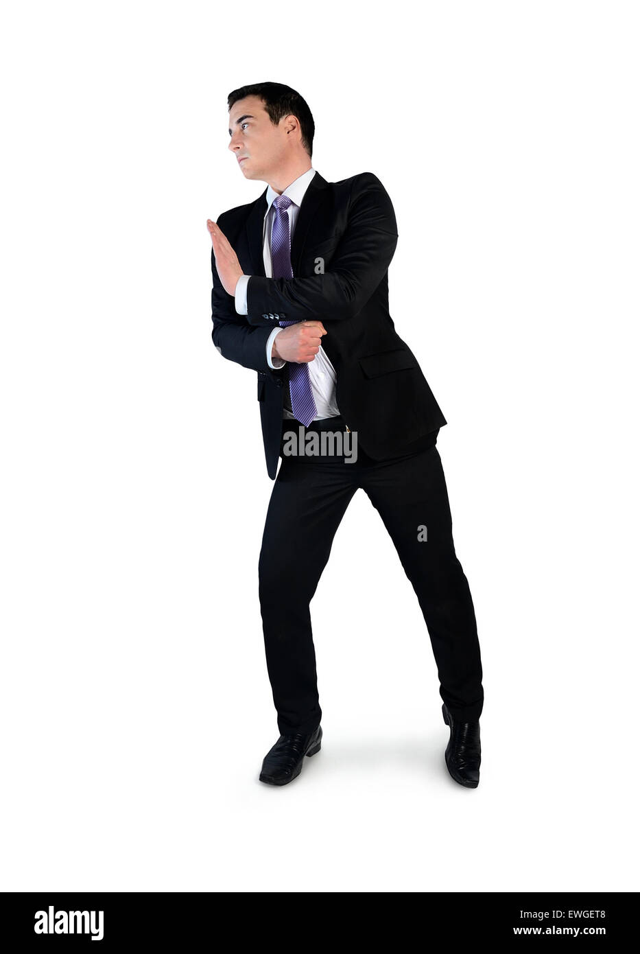 Man struggle push force Cut Out Stock Images & Pictures - Alamy