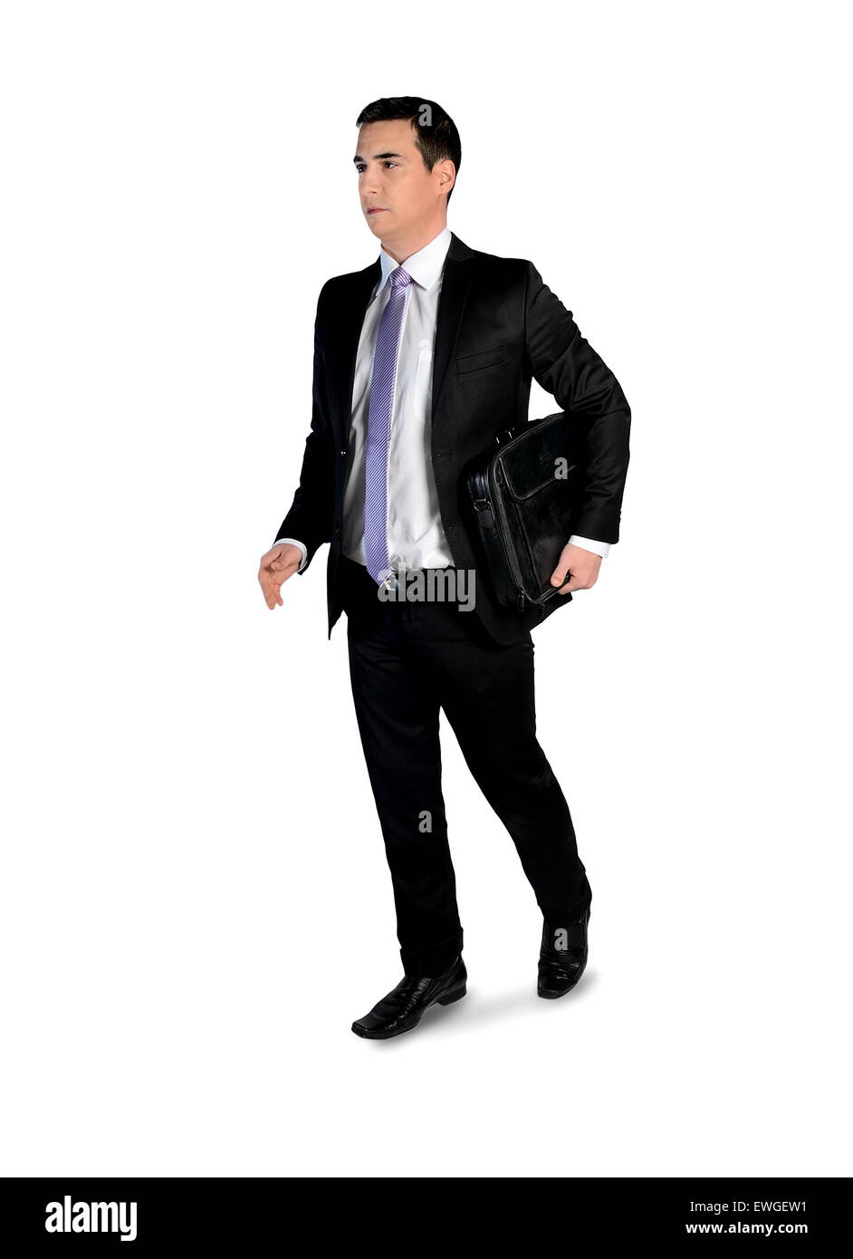 Isolated business man walk side Stock Photo - Alamy