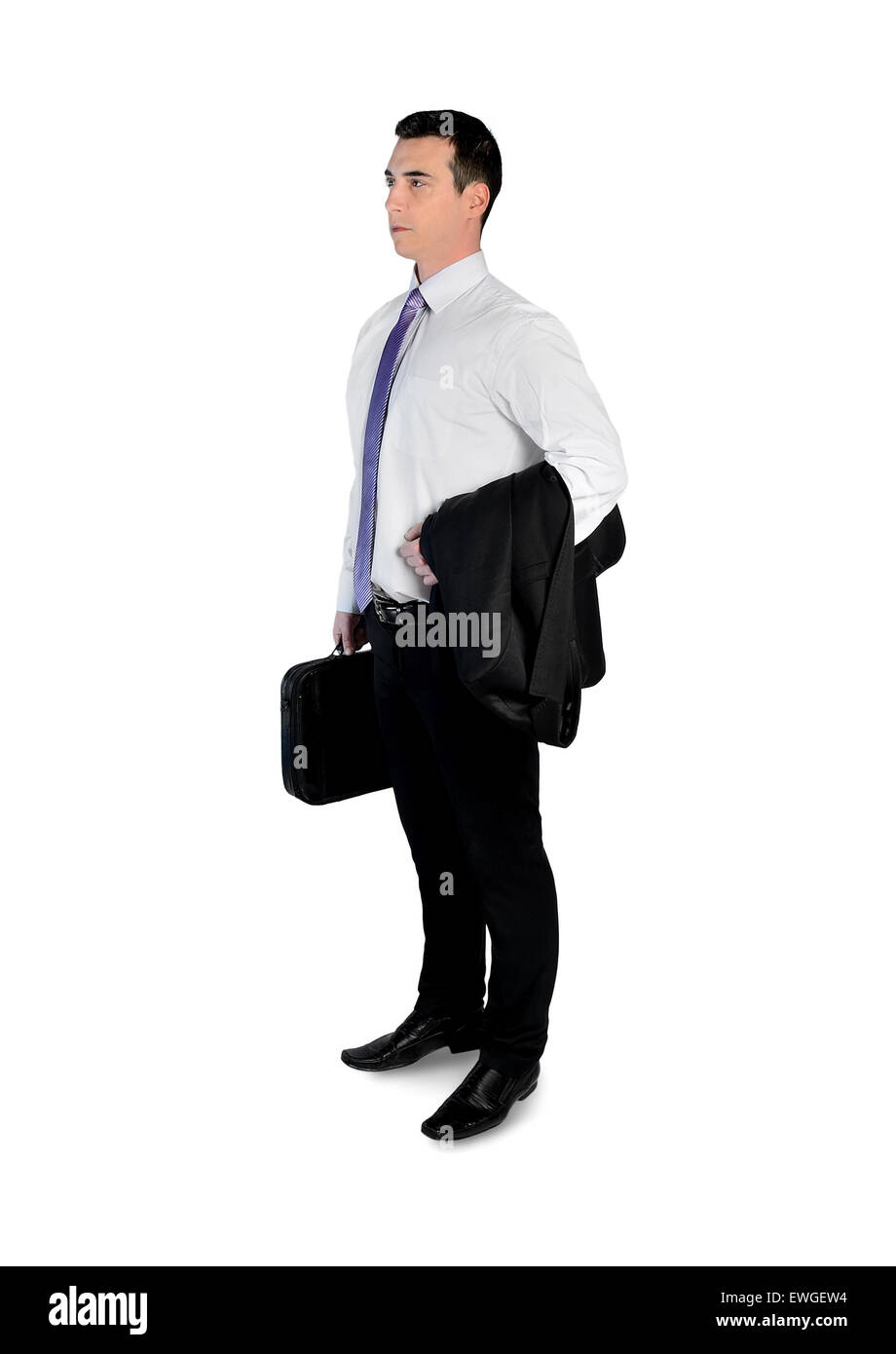 Isolated business man looking side Stock Photo - Alamy