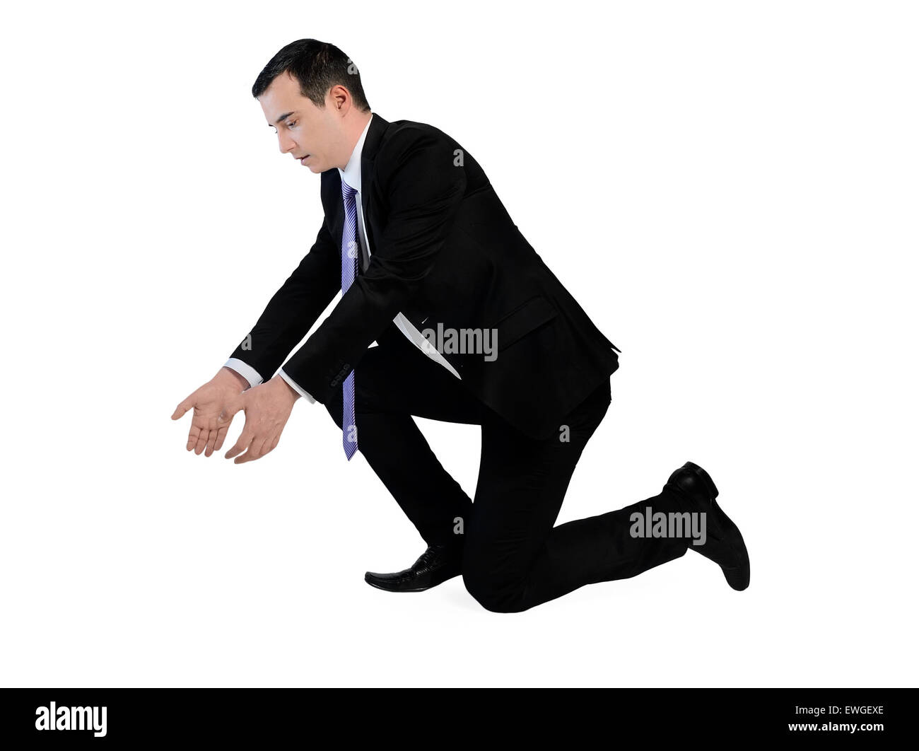 Young man picking up Cut Out Stock Images & Pictures - Alamy