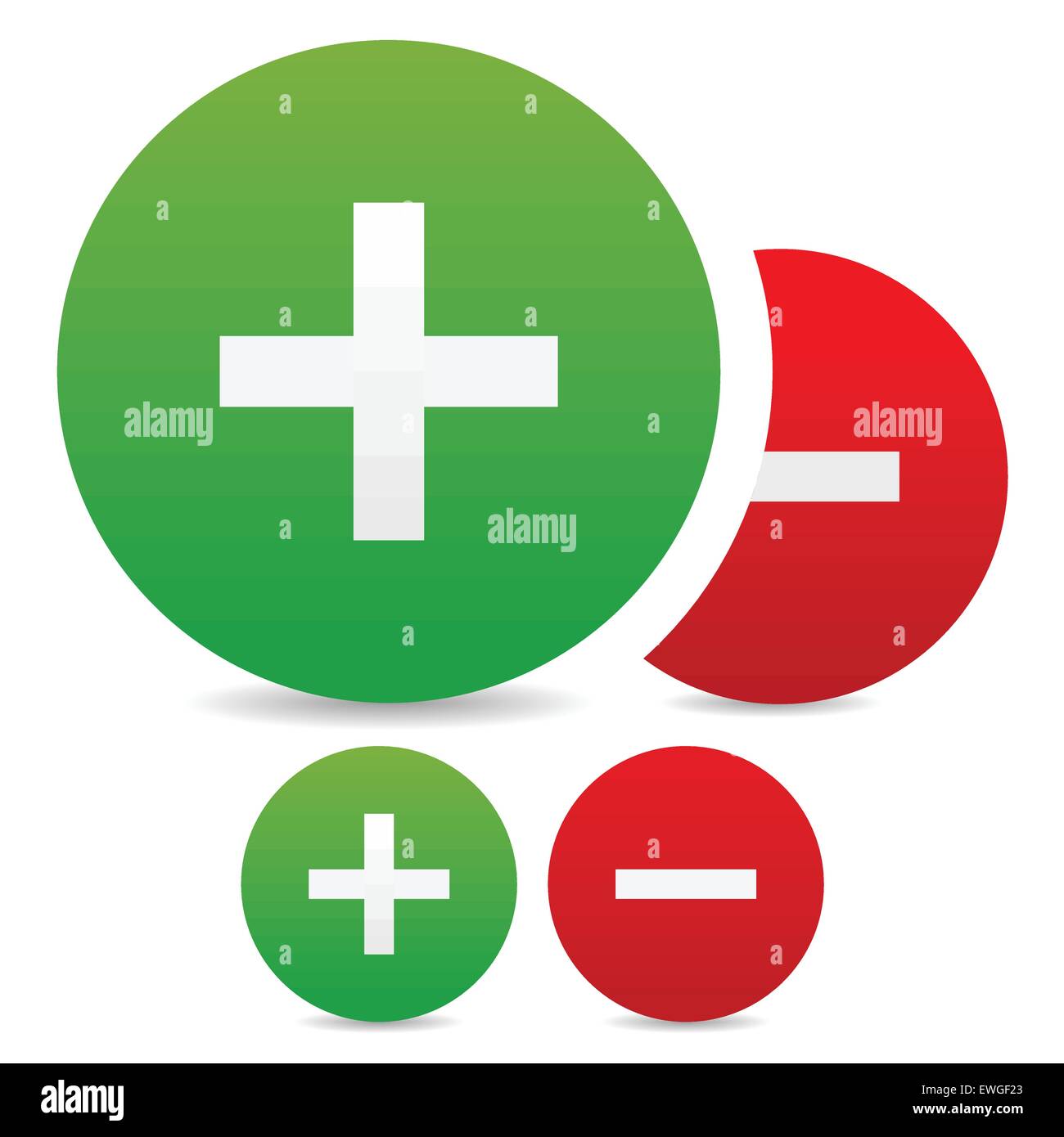 Plus and minus signs, symbols, vector eps 10 Stock Vector Image & Art ...