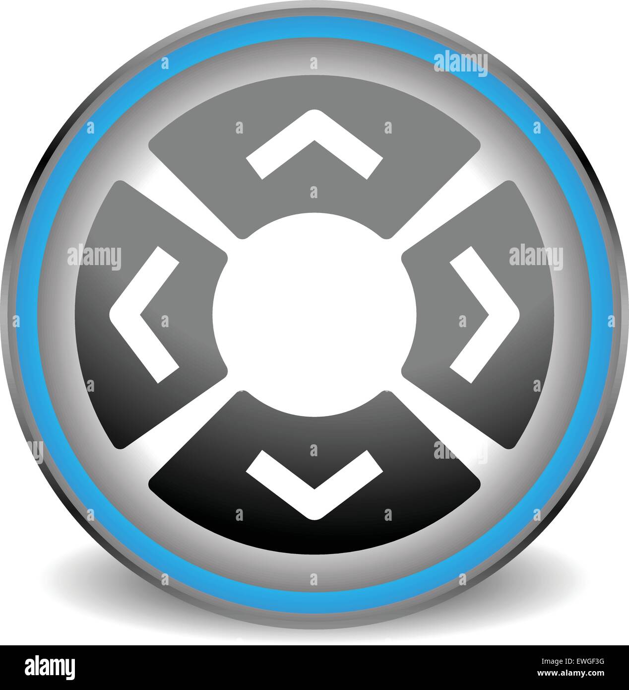 Icon with arrow buttons in four direction. Vector Stock Vector Image ...