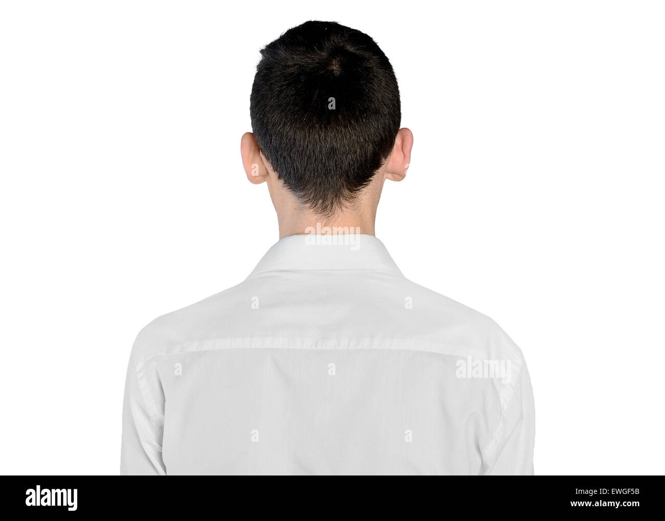 Isolated young man back view Stock Photo - Alamy