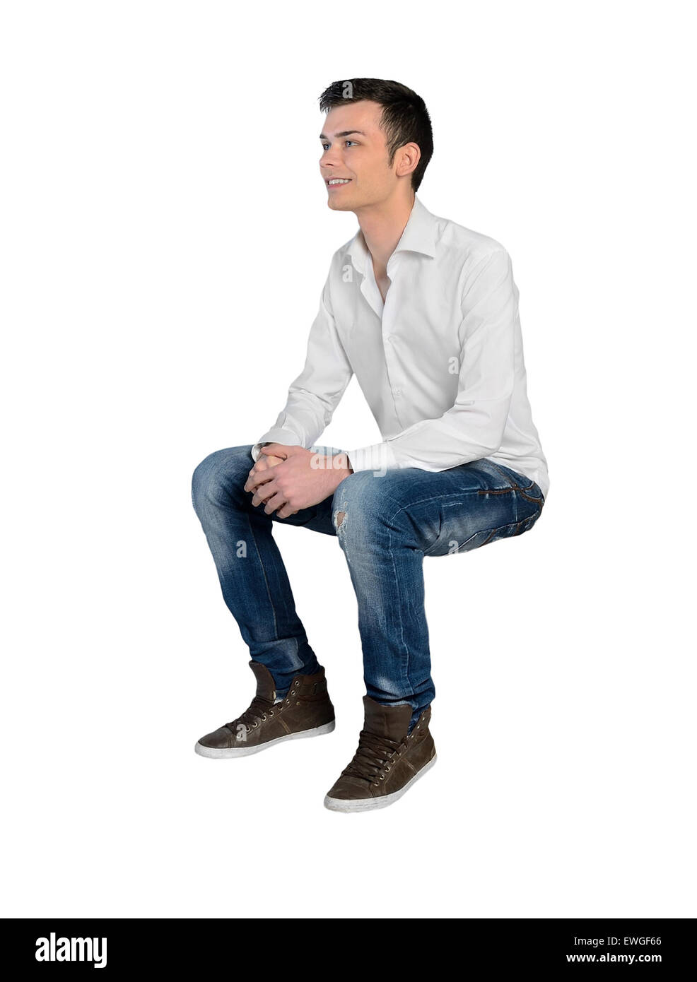 Boy standing isolated looking to side hi-res stock photography and ...