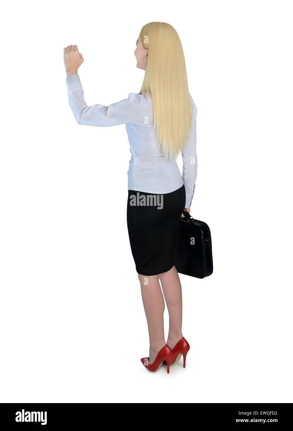 Woman knock back view view Cut Out Stock Images & Pictures - Alamy