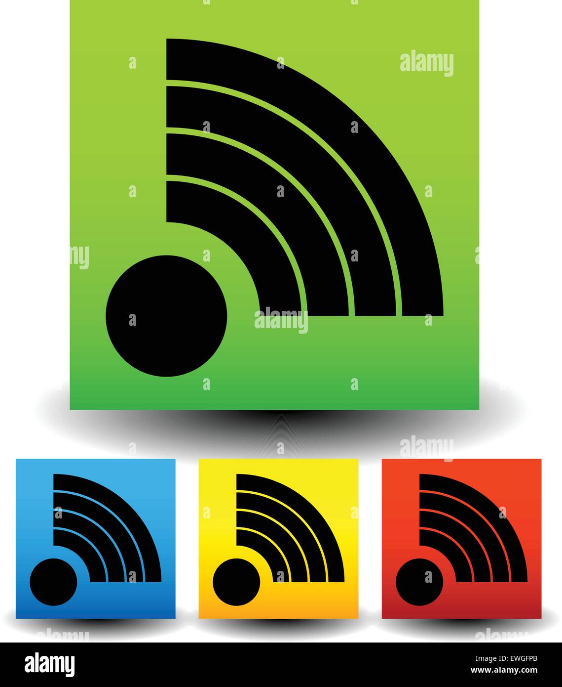 Icon with signal shapes in various colors Stock Vector Image & Art - Alamy