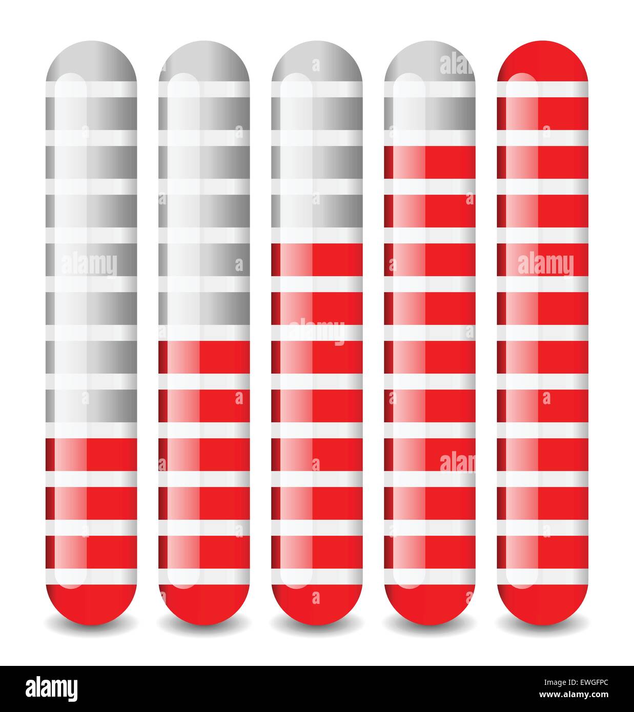 Vertical bars set at different levels. Level indicators Stock Vector ...