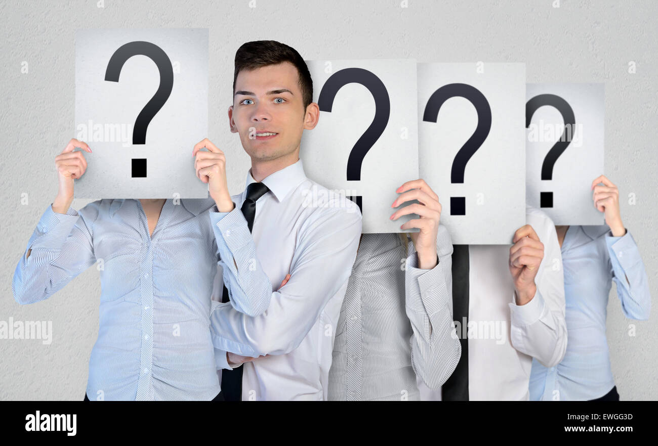 Anonymous woman question mark hi-res stock photography and images - Alamy
