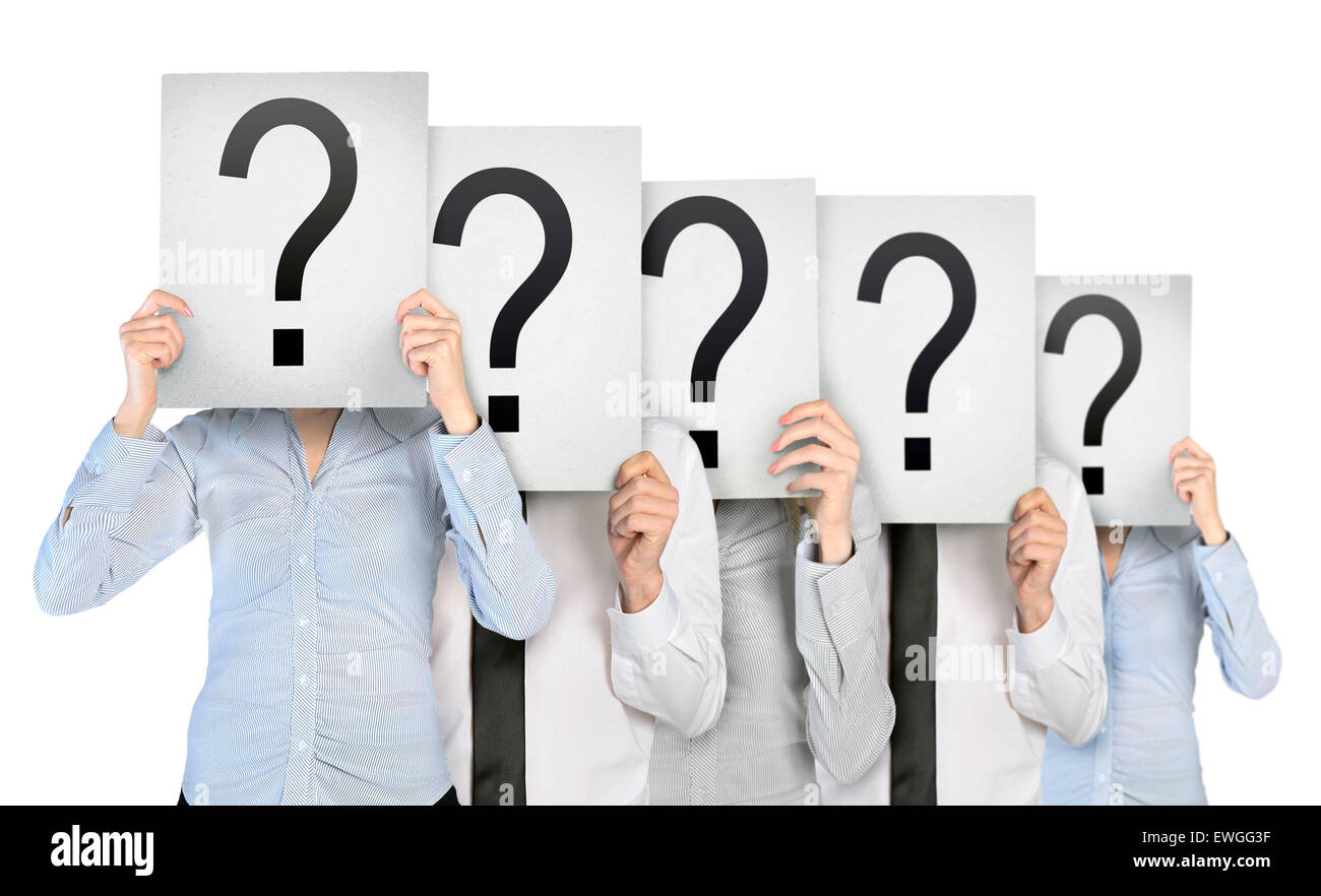 Group of anonym people hiding face Stock Photo - Alamy