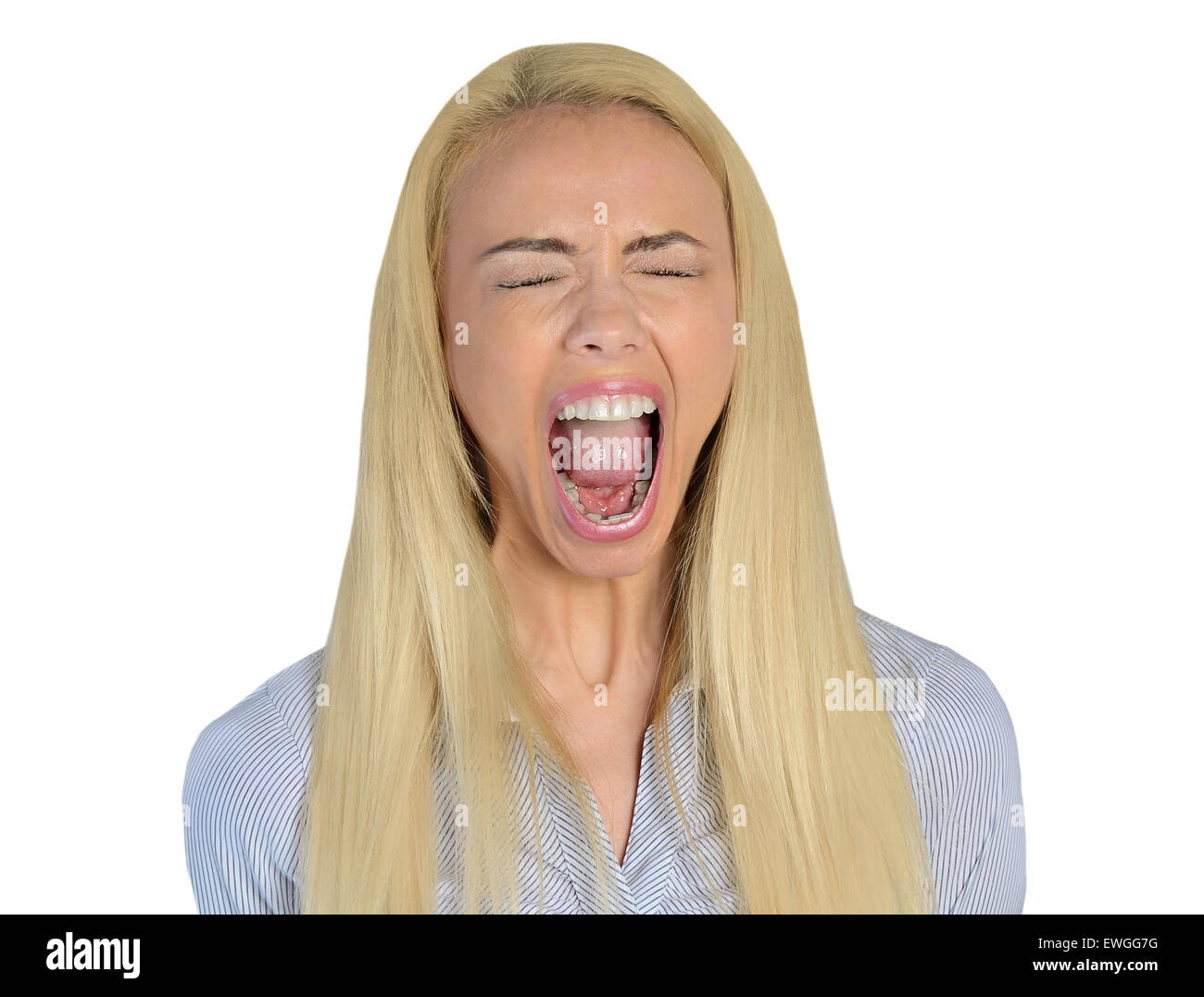 Isolated woman cry close up Stock Photo - Alamy
