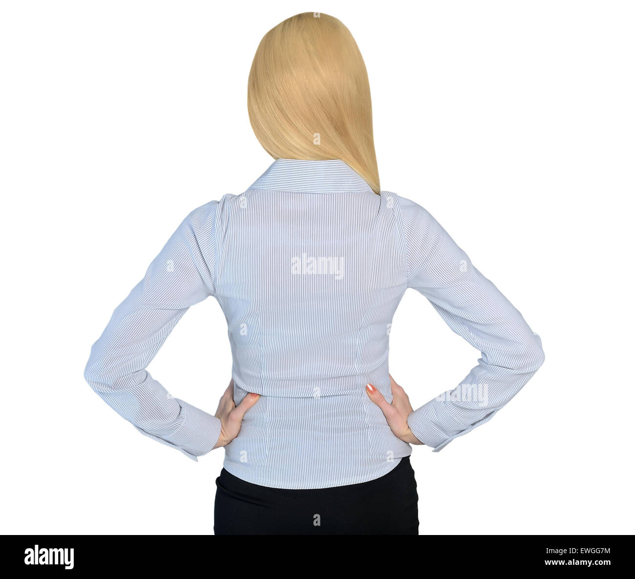 Isolated business woman back view Stock Photo - Alamy