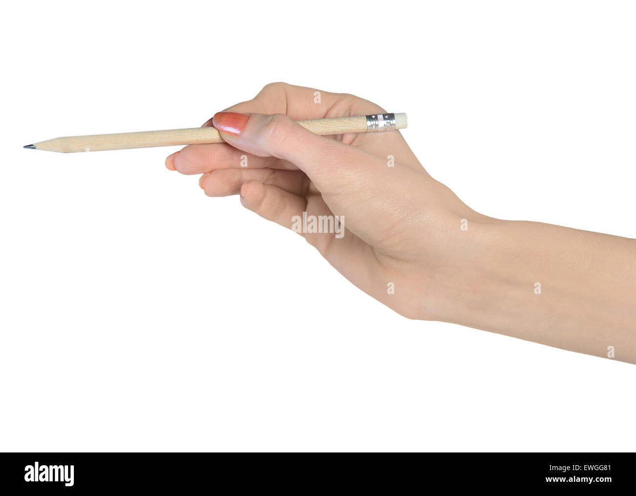 Woman hand with pencil write something Stock Photo - Alamy