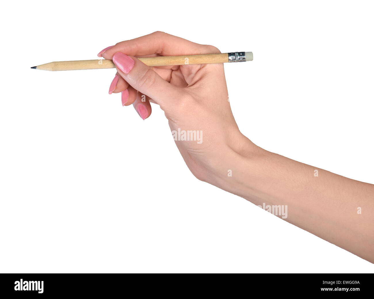 Woman hand and pencil write something Stock Photo - Alamy