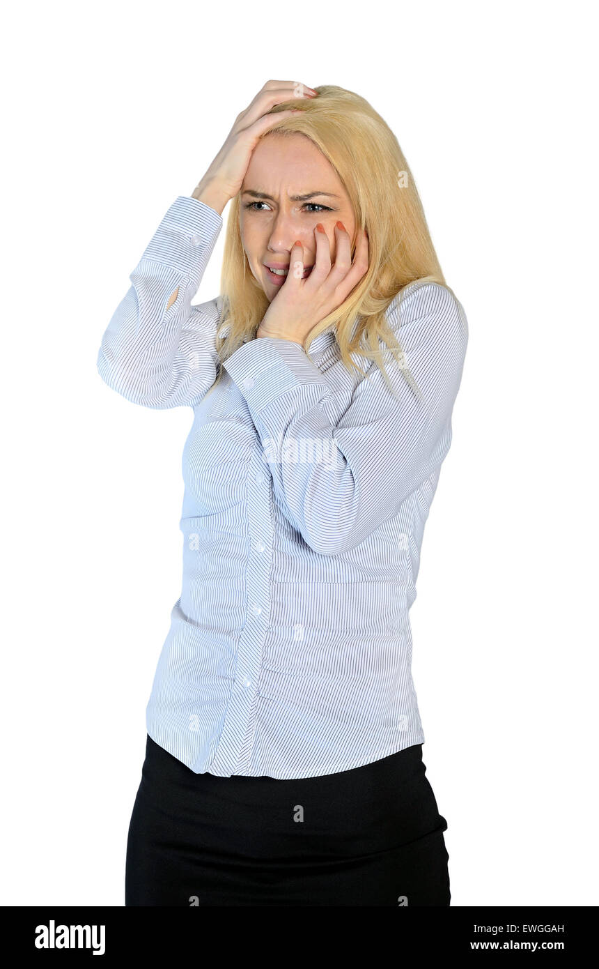 Crying stressed hi-res stock photography and images - Alamy