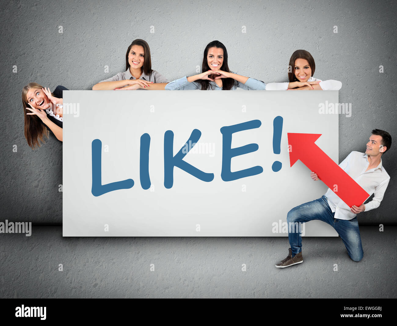 Like word writing on white banner Stock Photo - Alamy