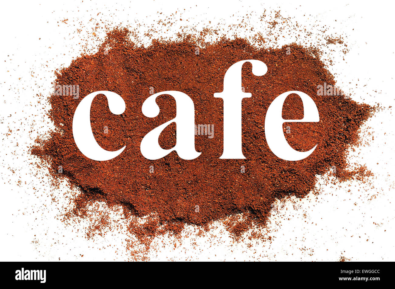 Isolated cafe word on white background Stock Photo - Alamy