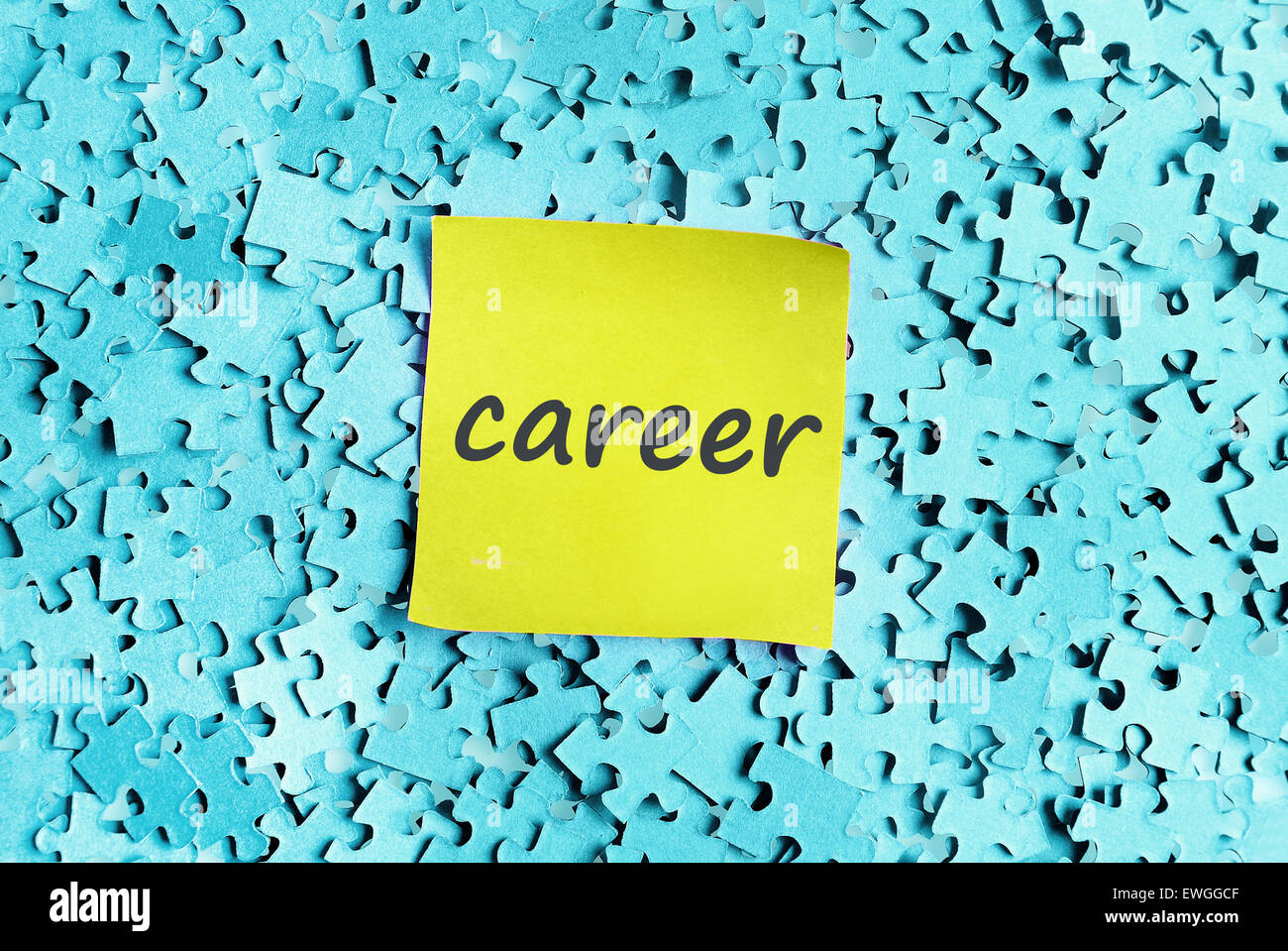 Career word on puzzle background Stock Photo - Alamy