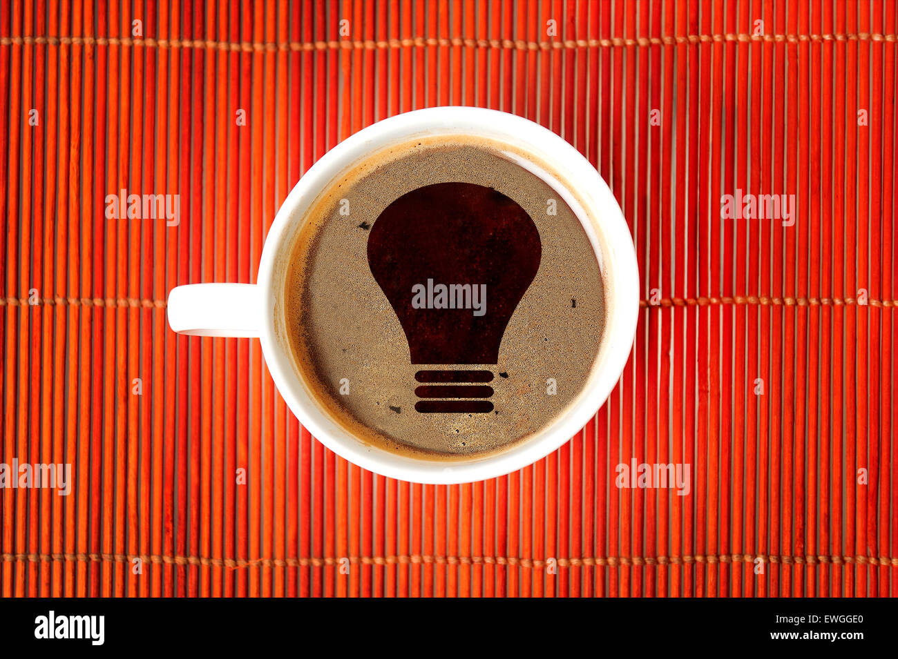 Coffee cup of idea concept illustration hi-res stock photography and ...