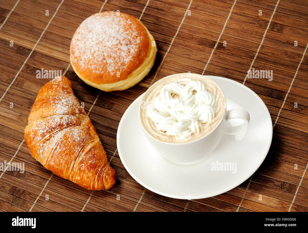 cup of coffee on table Stock Photo - Alamy