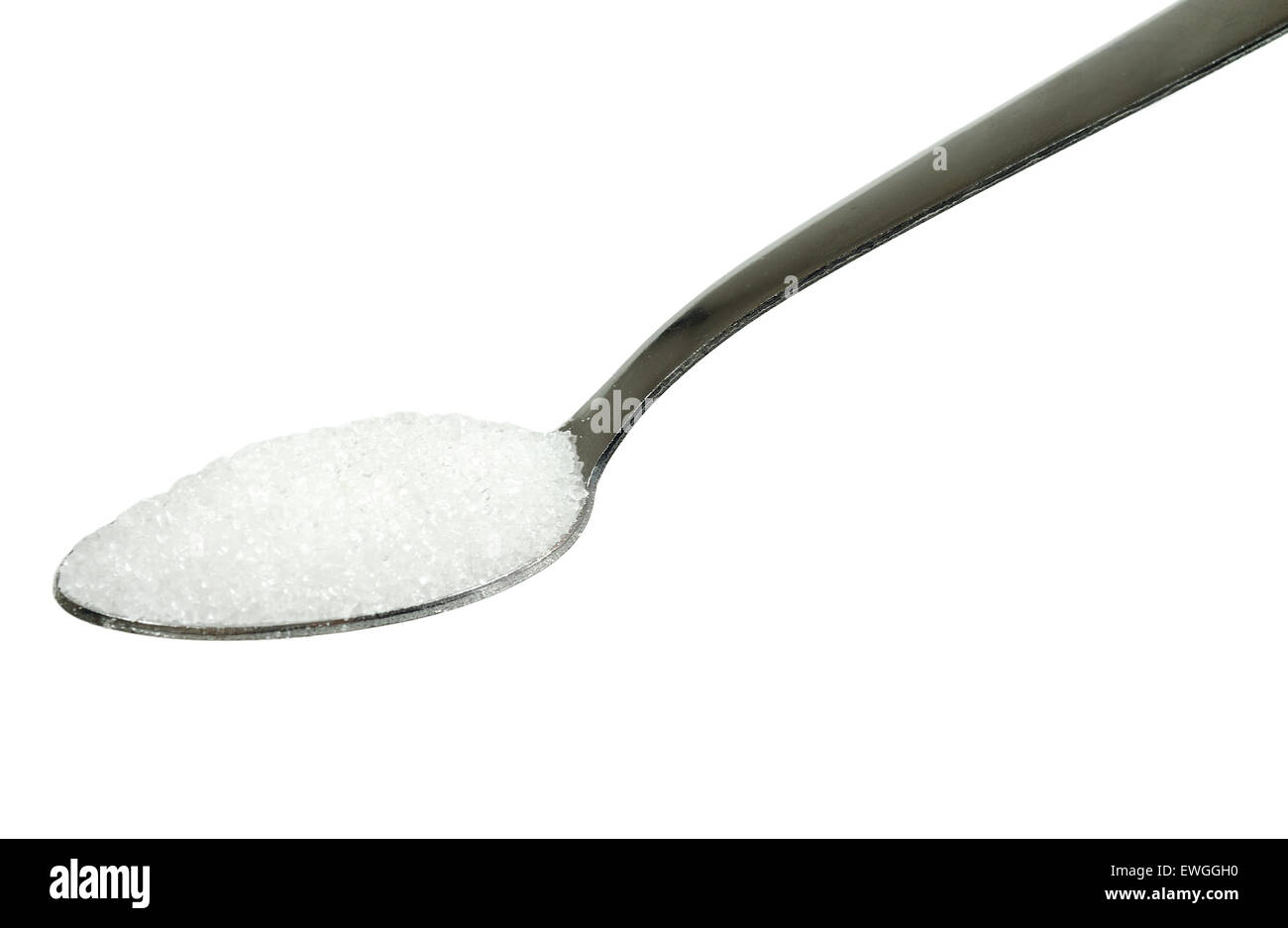 Isolated Spoon with sugar on white background Stock Photo - Alamy