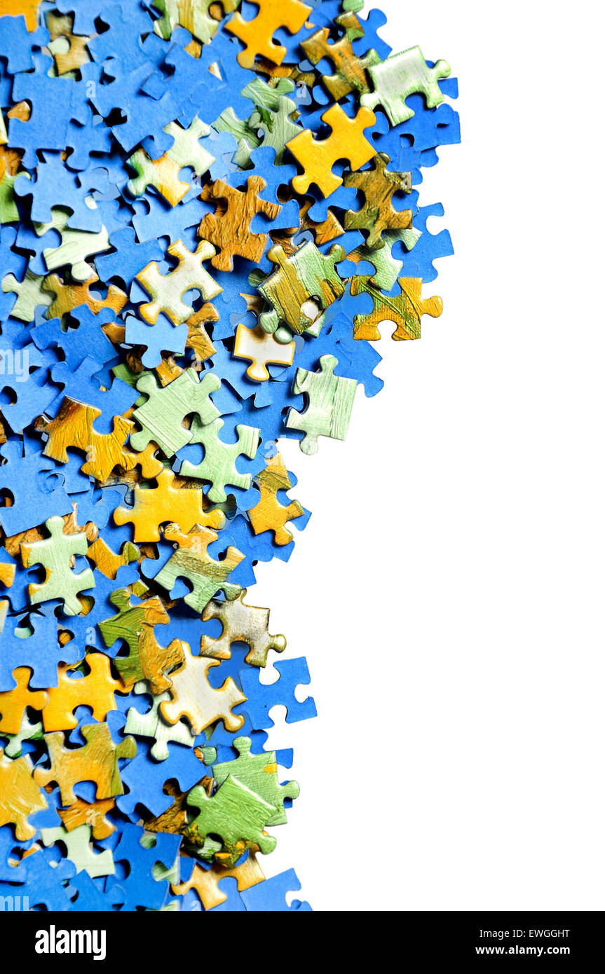 Frame of puzzle pieces Stock Photo - Alamy
