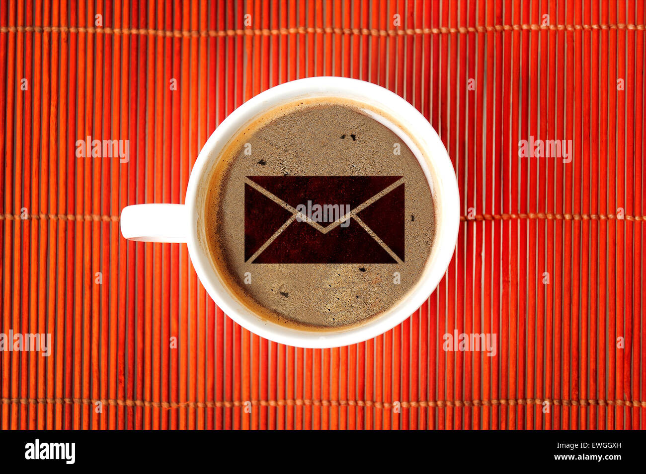 Email cup coffee breakfast hi-res stock photography and images - Alamy