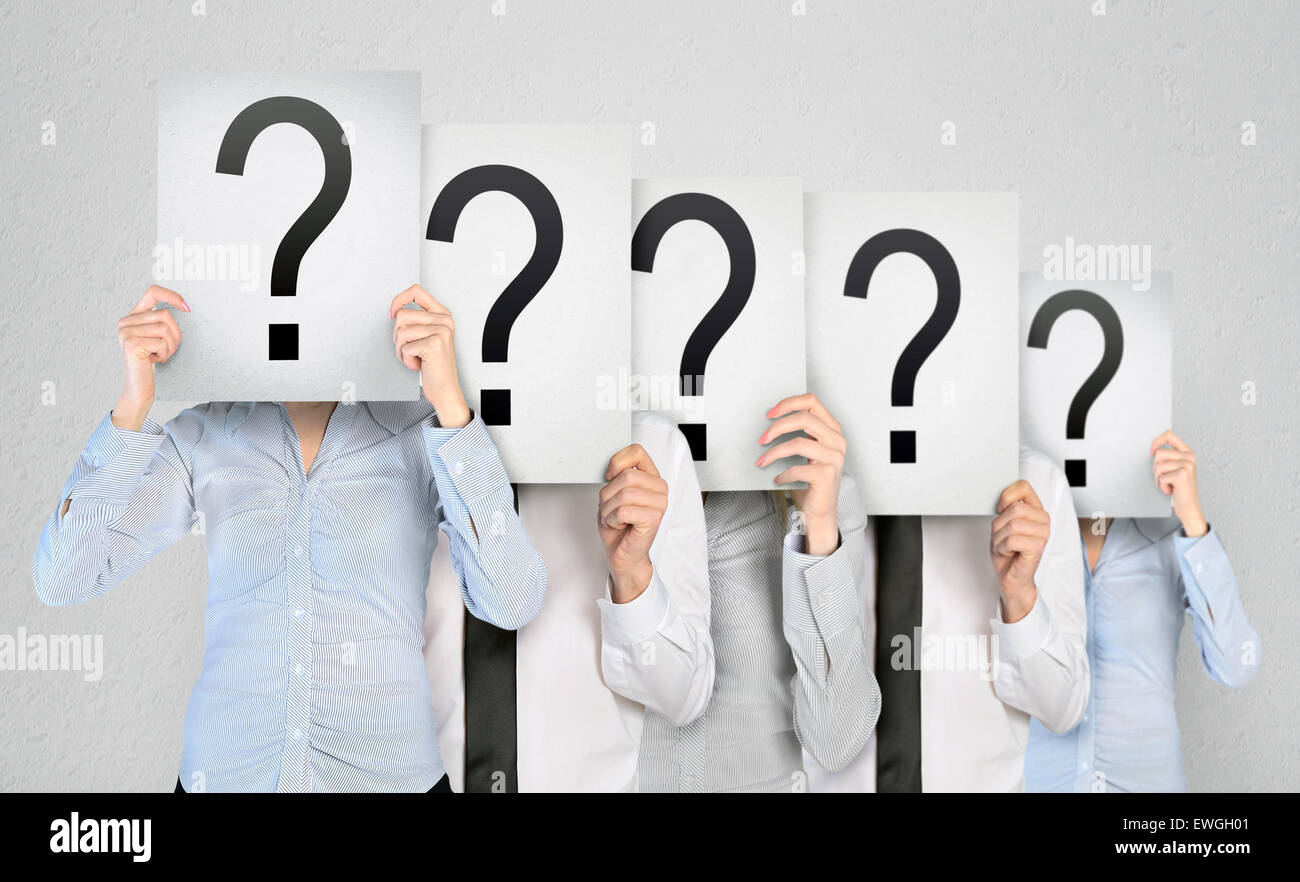 Group of anonym people hiding face Stock Photo - Alamy