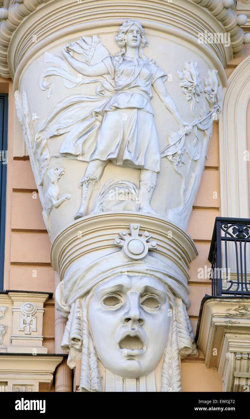 Alberta Street Art Nouveau architecture in the Latvian capital of Riga ...