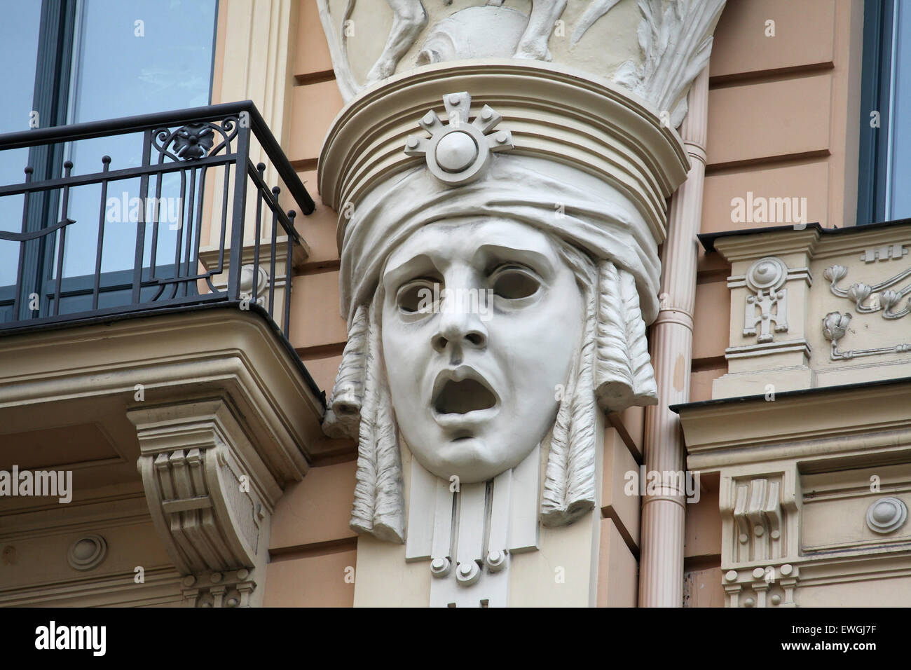 Alberta Street Art Nouveau architecture in the Latvian capital of Riga ...