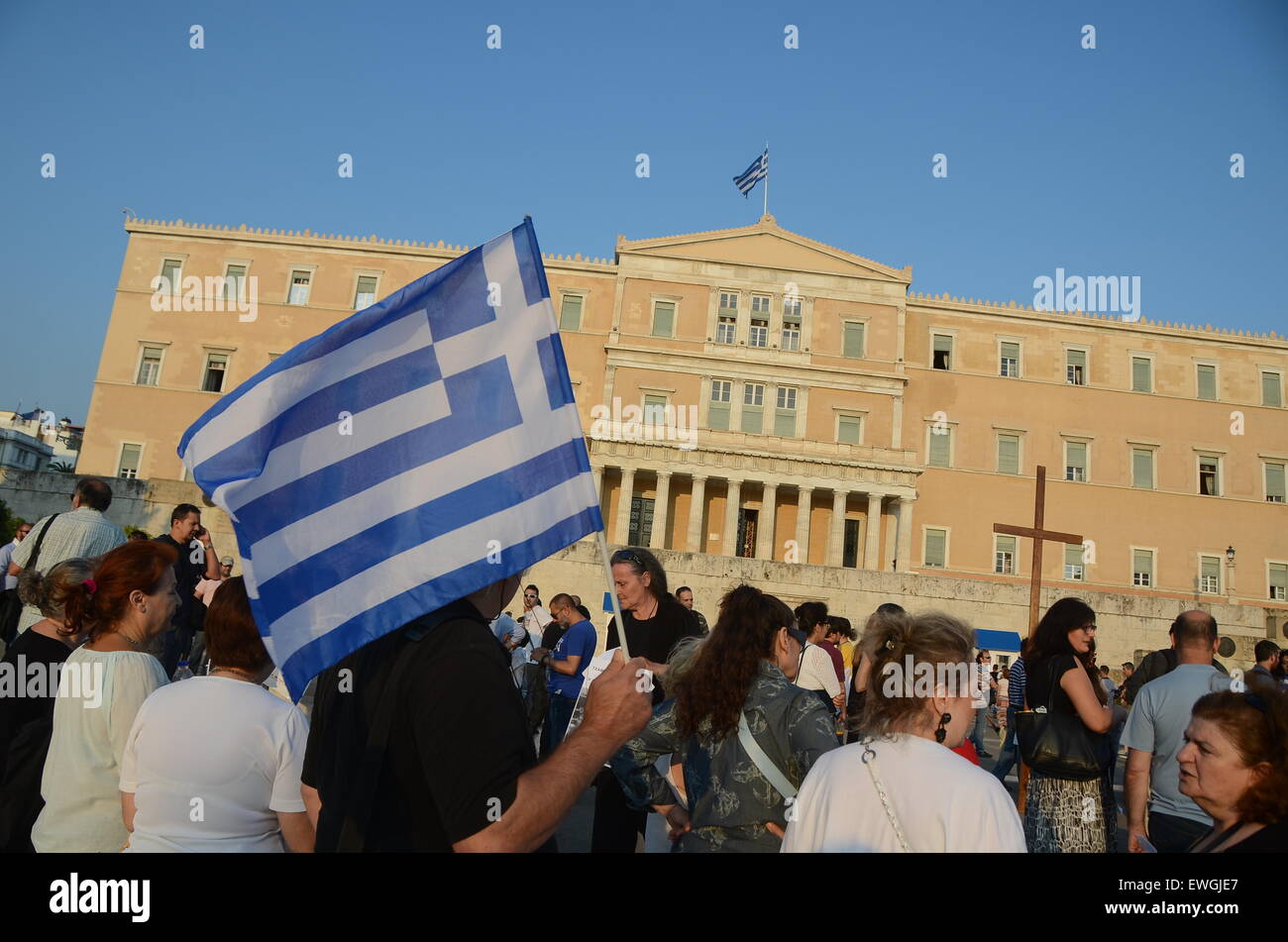 Athens, Greece. 25th June, 2015. Greek Orthodox Christians demonstrated ...