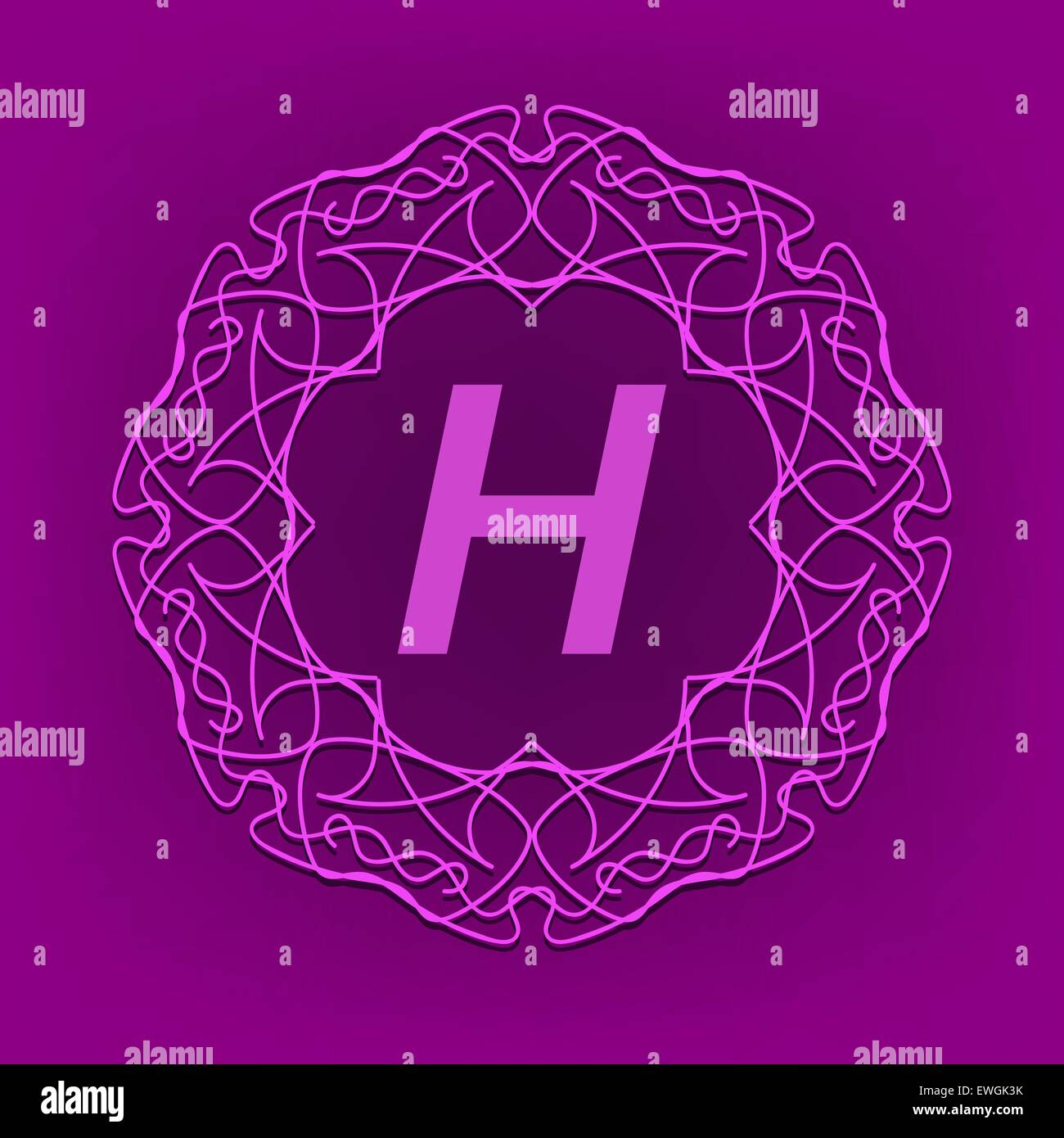 Monogram H Design Stock Vector Image & Art - Alamy