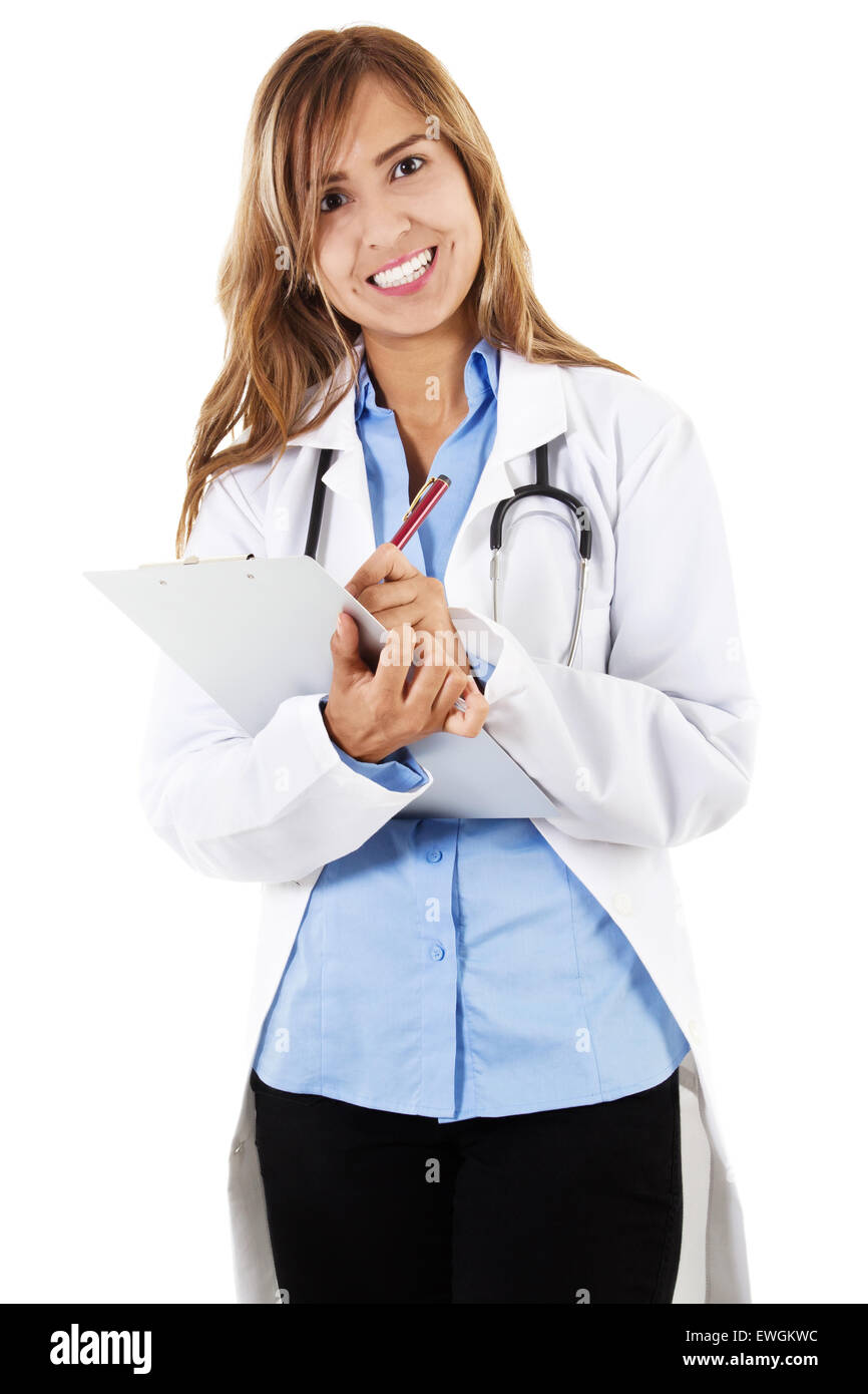 Stock image of female doctor isolated on white background Stock Photo ...