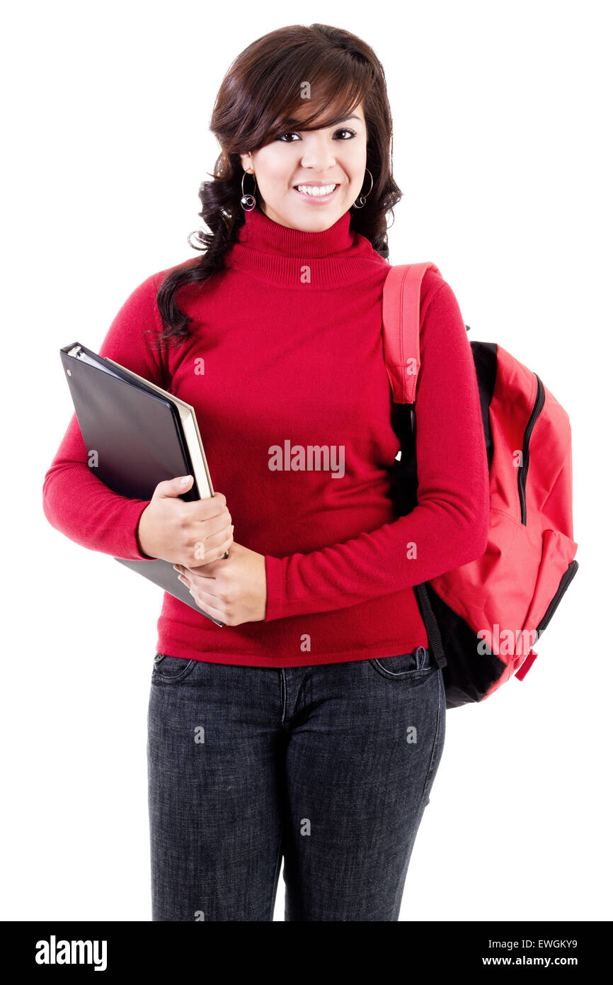 Stock image of female student isolated on white background Stock Photo ...