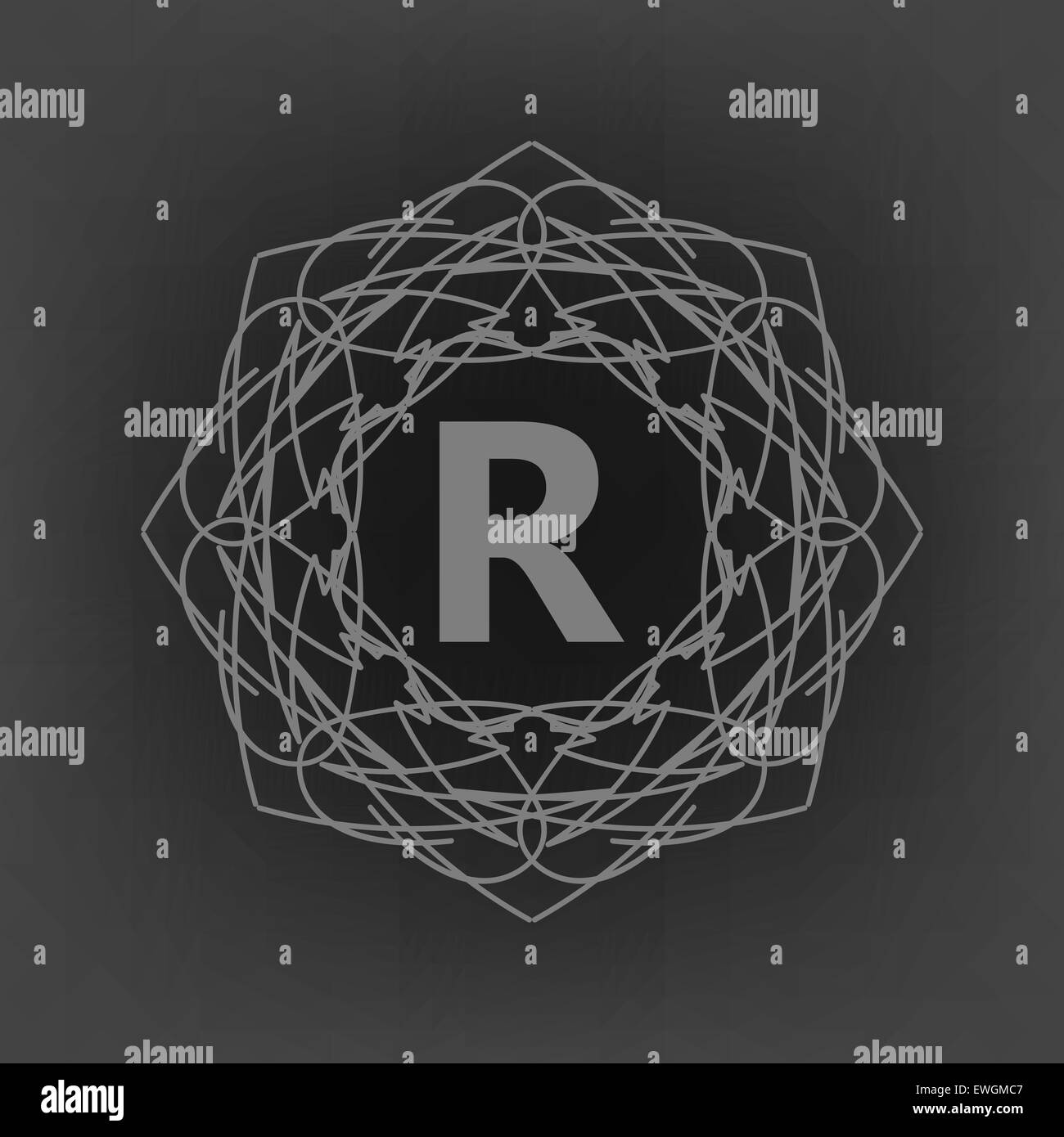 Letter r wedding logo Black and White Stock Photos & Images - Alamy