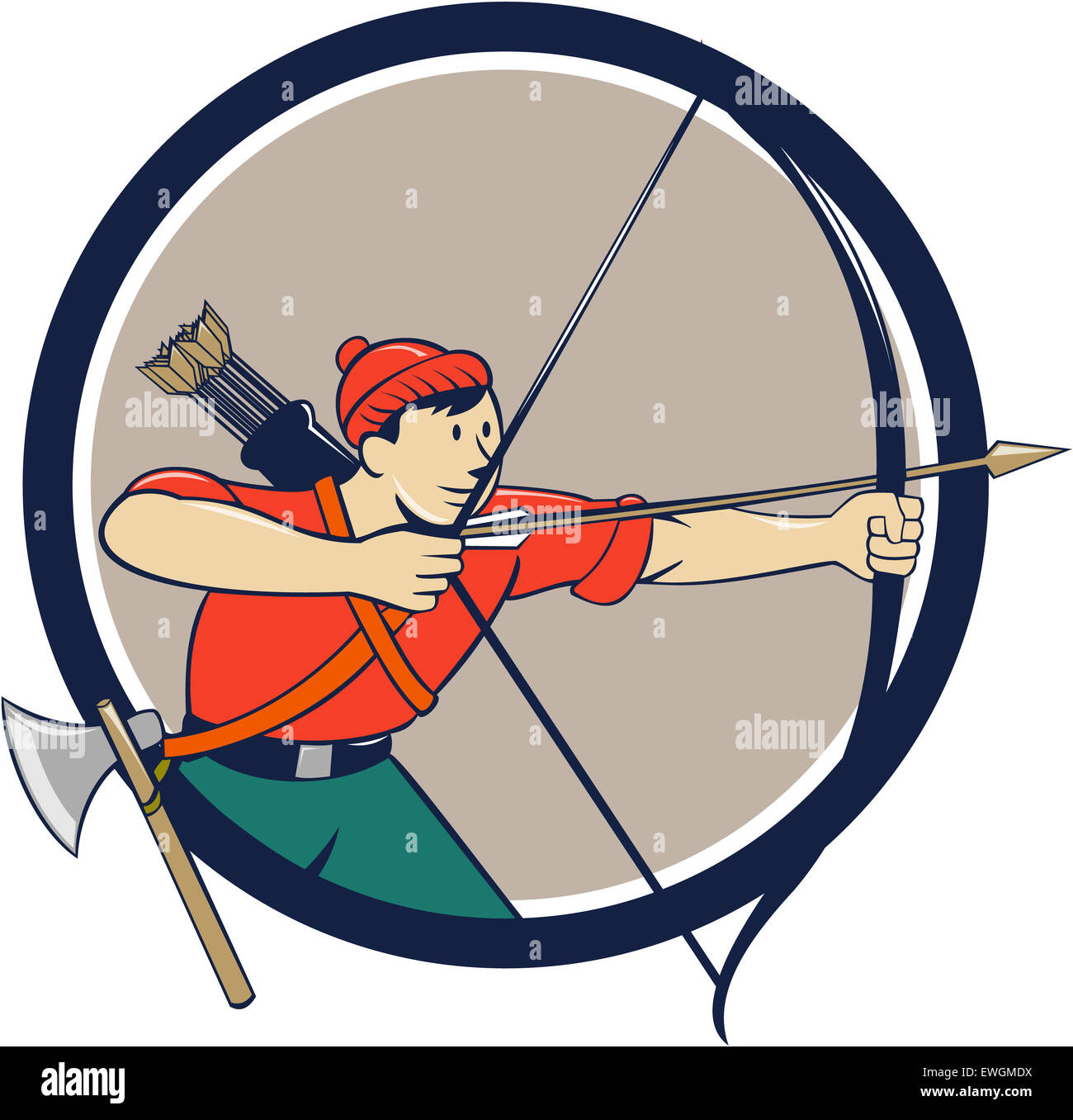 Archer cartoon hi-res stock photography and images - Alamy